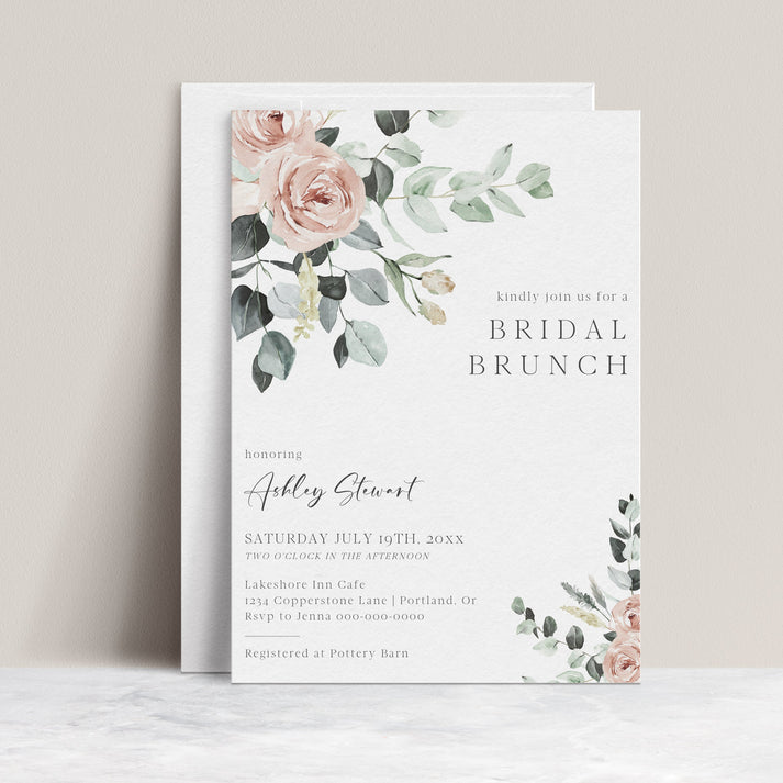 Floral Bridal Brunch Invitation | Forever Your Prints