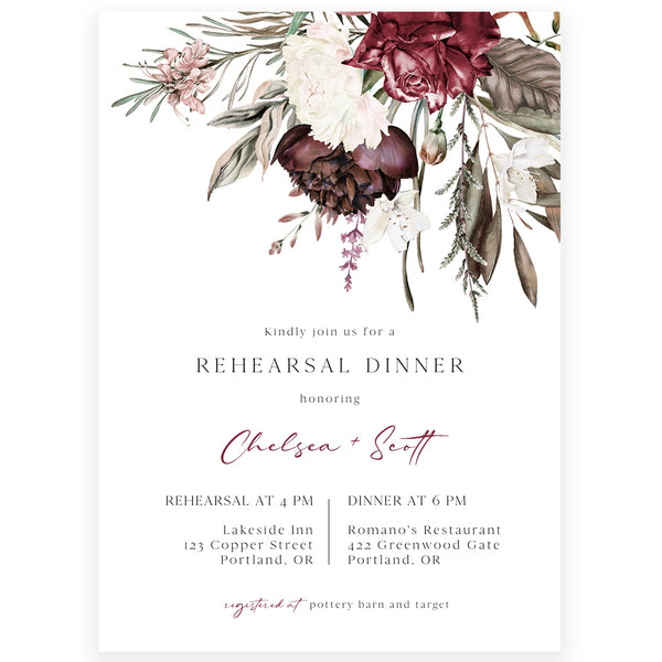 Pampas Rehearsal Dinner Invitation | Forever Your Prints