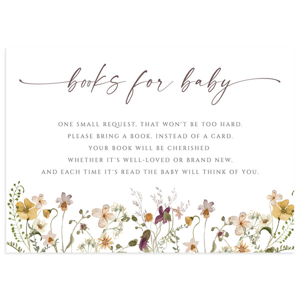 Wildflower Books for Baby Card | Forever Your Prints
